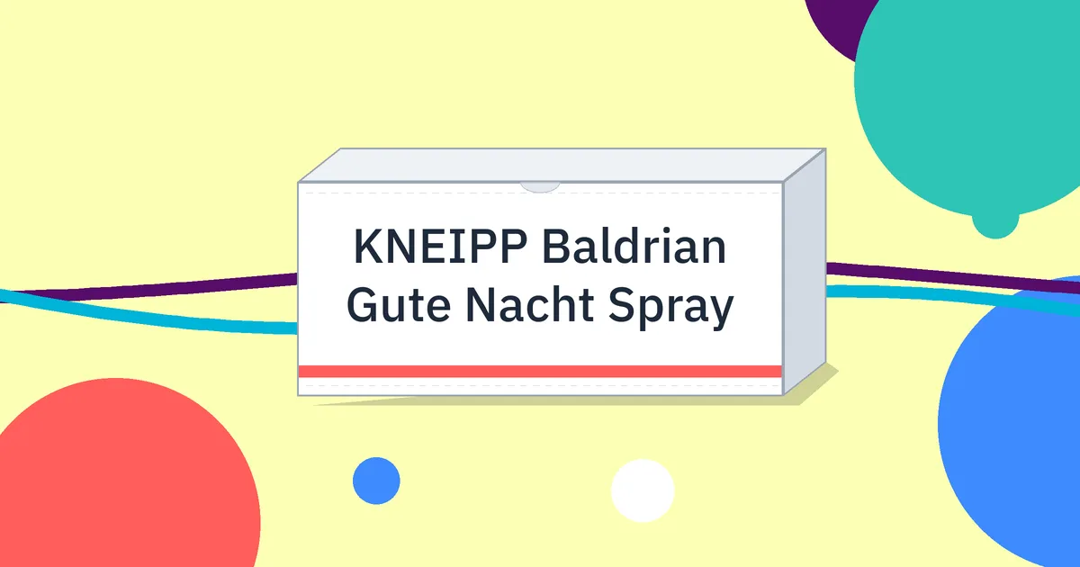 Symbolbild: Packung mit der Aufschrift KNEIPP Baldrian Gute Nacht Spray (PZN 19303625) – Verfügbarkeit und Bezug in Apotheken in Frankfurt am Main