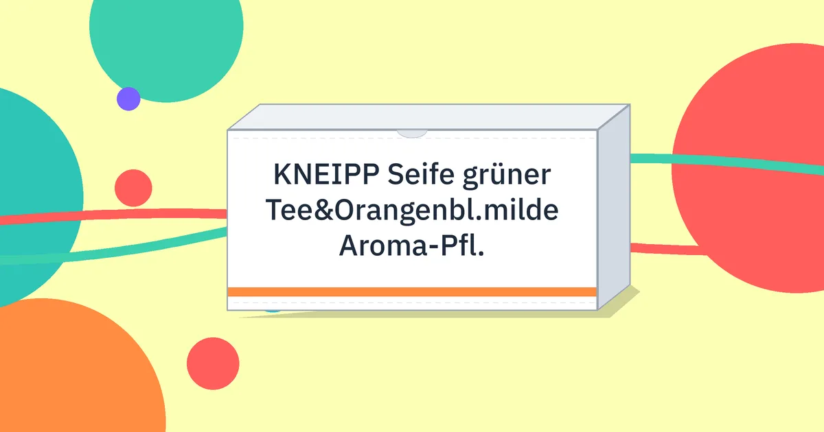 Symbolbild: Packung mit der Aufschrift KNEIPP Seife grüner Tee&Orangenbl.milde Aroma-Pfl. (PZN 19272209) – Verfügbarkeit und Bezug in Apotheken in Frankfurt am Main
