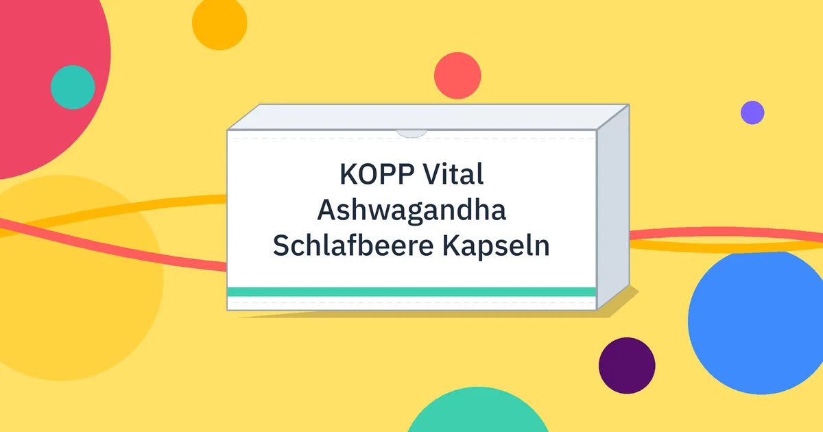 Symbolbild: Packung mit der Aufschrift KOPP Vital Ashwagandha Schlafbeere Kapseln (PZN 18811236) – Verfügbarkeit und Bezug in Apotheken in Frankfurt am Main