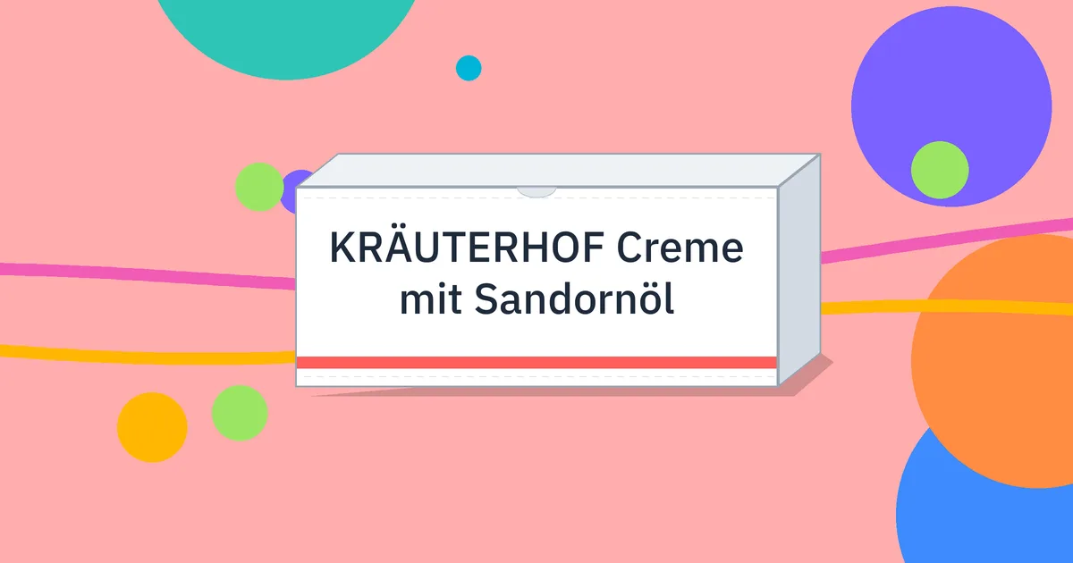 Symbolbild: Packung mit der Aufschrift KRÄUTERHOF Creme mit Sandornöl (PZN 10762662) – Verfügbarkeit und Bezug in Apotheken in Frankfurt am Main