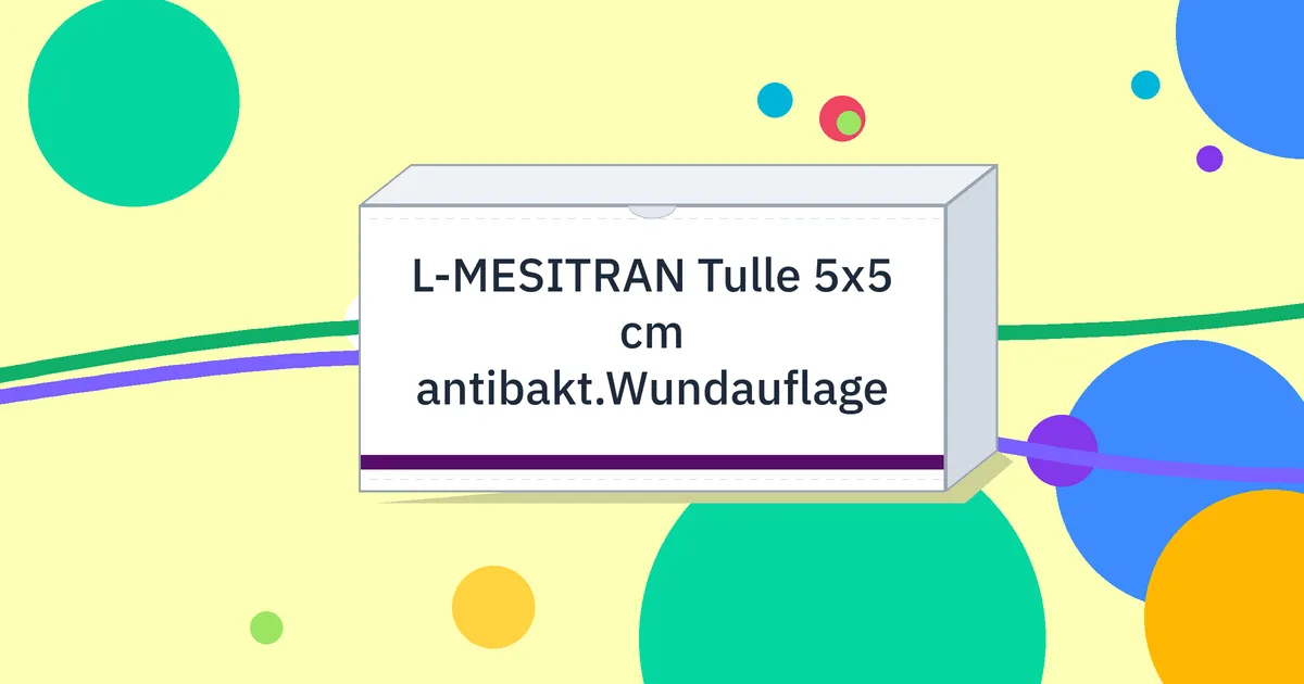 Symbolbild: Packung mit der Aufschrift L-MESITRAN Tulle 5x5 cm antibakt.Wundauflage (PZN 20603545) – Verfügbarkeit und Bezug in Apotheken in Frankfurt am Main