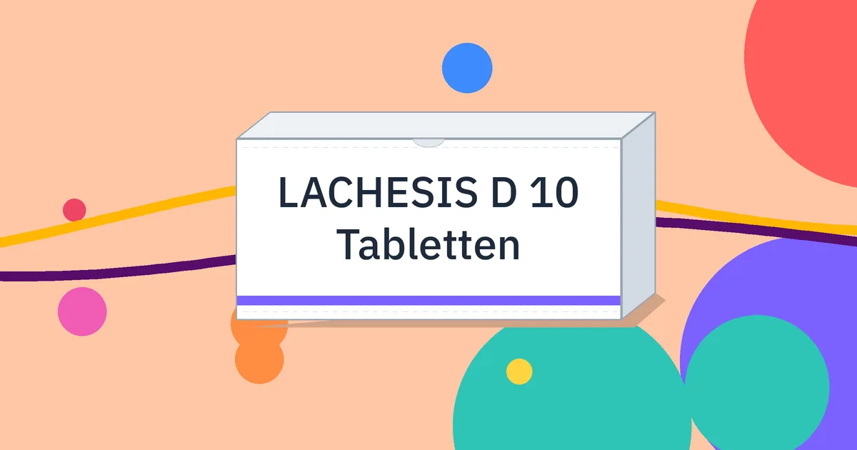 Symbolbild: Packung mit der Aufschrift LACHESIS D 10 Tabletten (PZN 01776263) – Verfügbarkeit und Bezug in Apotheken in Frankfurt am Main