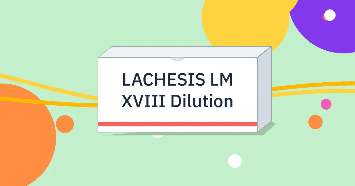 Symbolbild: Packung mit der Aufschrift LACHESIS LM XVIII Dilution (PZN 02668676) – Verfügbarkeit und Bezug in Apotheken in Frankfurt am Main