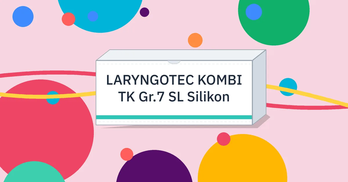 Symbolbild: Packung mit der Aufschrift LARYNGOTEC KOMBI TK Gr.7 SL Silikon (PZN 08434324) – Verfügbarkeit und Bezug in Apotheken in Frankfurt am Main