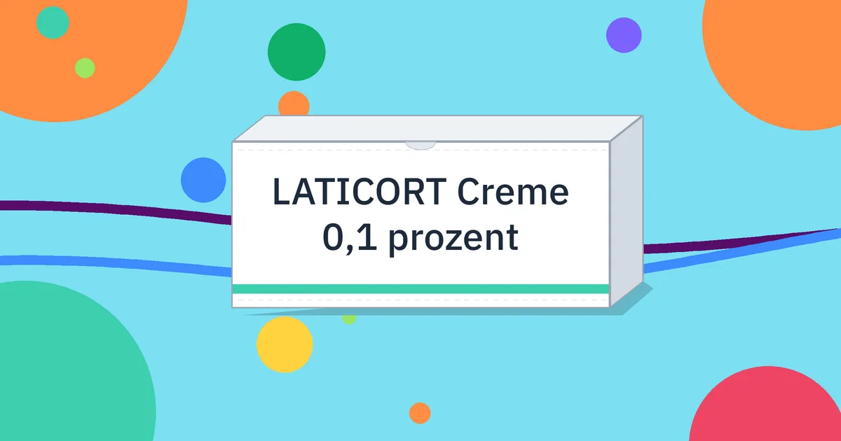 Symbolbild: Packung mit der Aufschrift LATICORT Creme 0,1 prozent (PZN 02833158) – Verfügbarkeit und Bezug in Apotheken in Frankfurt am Main