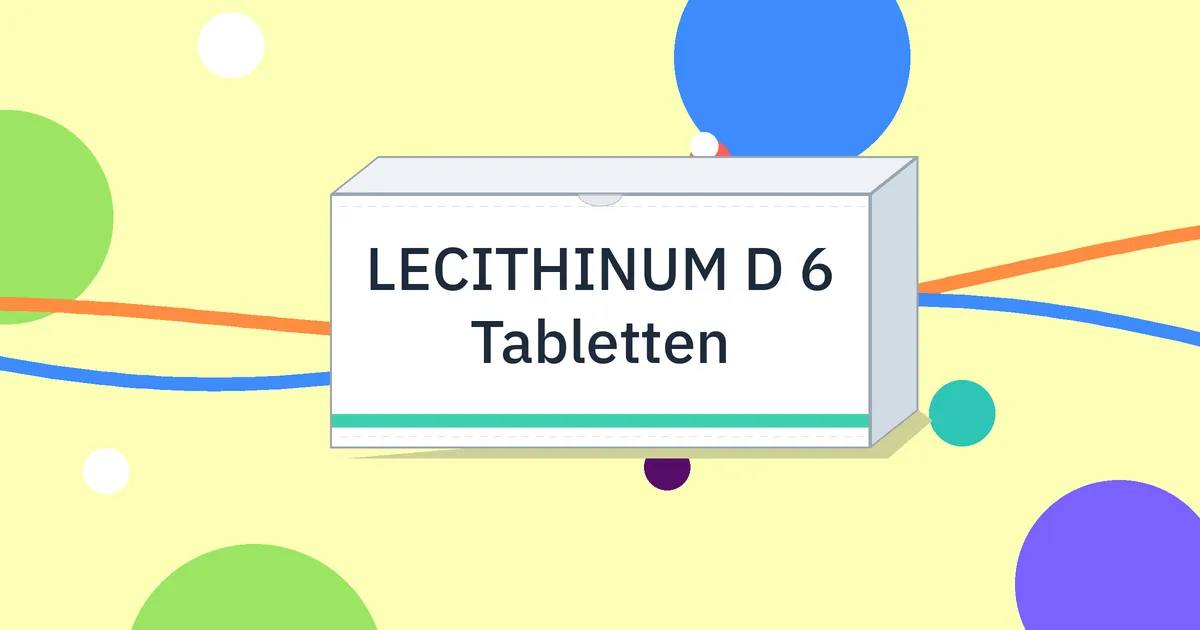Symbolbild: Packung mit der Aufschrift LECITHINUM D 6 Tabletten (PZN 16696104) – Verfügbarkeit und Bezug in Apotheken in Frankfurt am Main