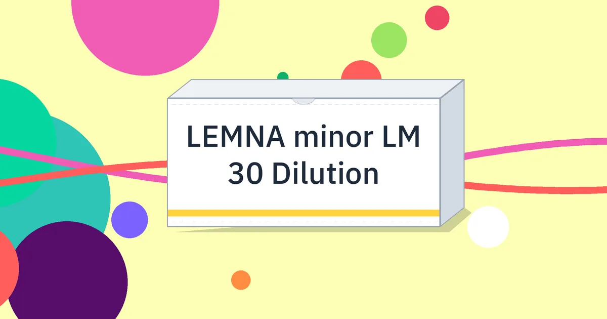 Symbolbild: Packung mit der Aufschrift LEMNA minor LM 30 Dilution (PZN 13525164) – Verfügbarkeit und Bezug in Apotheken in Frankfurt am Main