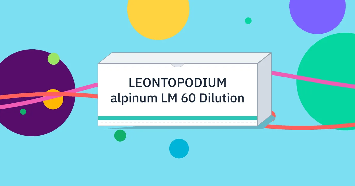 Symbolbild: Packung mit der Aufschrift LEONTOPODIUM alpinum LM 60 Dilution (PZN 13525684) – Verfügbarkeit und Bezug in Apotheken in Frankfurt am Main