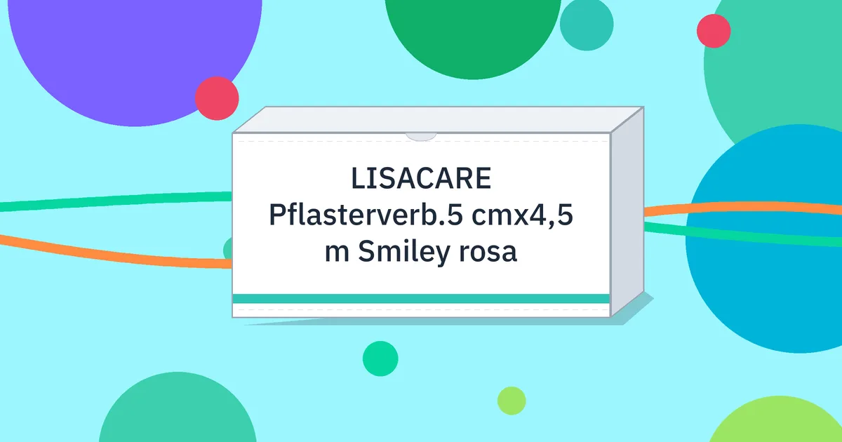 Symbolbild: Packung mit der Aufschrift LISACARE Pflasterverb.5 cmx4,5 m Smiley rosa (PZN 17892221) – Verfügbarkeit und Bezug in Apotheken in Frankfurt am Main