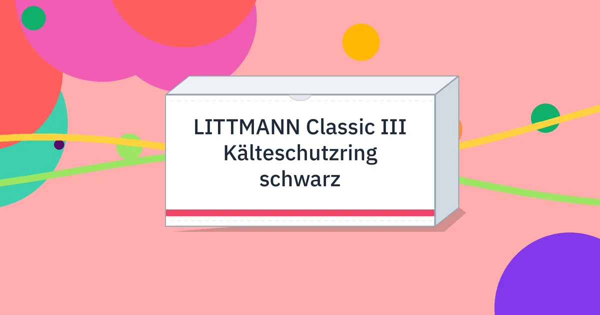 Symbolbild: Packung mit der Aufschrift LITTMANN Classic III Kälteschutzring schwarz (PZN 11114563) – Verfügbarkeit und Bezug in Apotheken in Frankfurt am Main