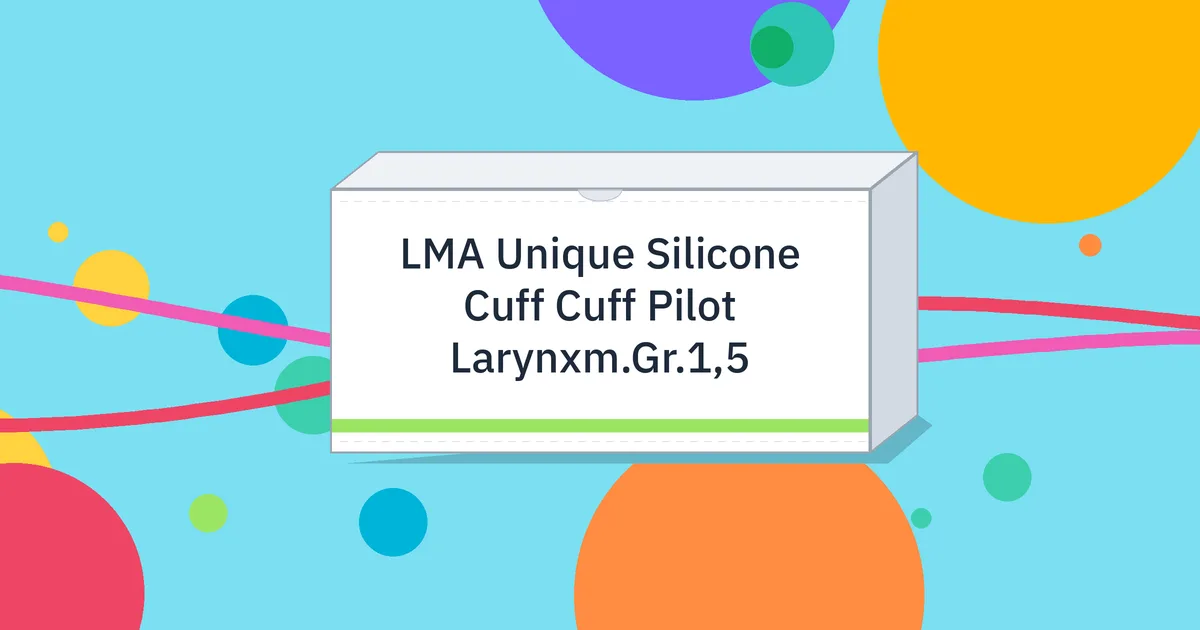 Symbolbild: Packung mit der Aufschrift LMA Unique Silicone Cuff Cuff Pilot Larynxm.Gr.1,5 (PZN 12410677) – Verfügbarkeit und Bezug in Apotheken in Frankfurt am Main