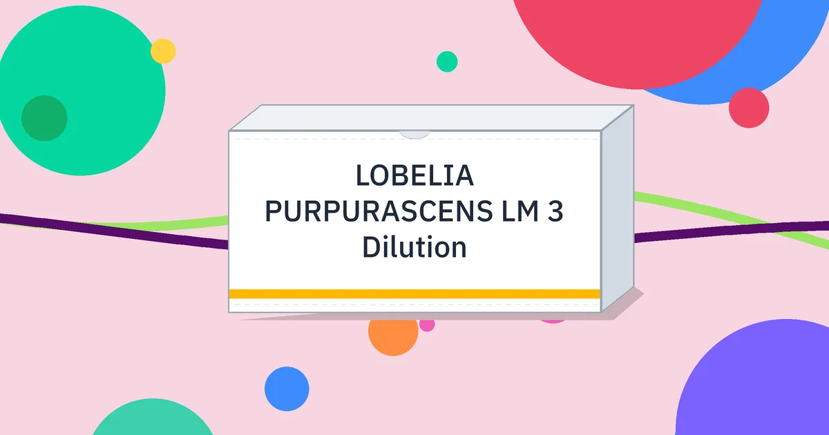 Symbolbild: Packung mit der Aufschrift LOBELIA PURPURASCENS LM 3 Dilution (PZN 13534200) – Verfügbarkeit und Bezug in Apotheken in Frankfurt am Main