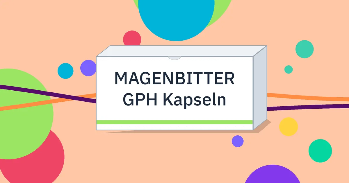 Symbolbild: Packung mit der Aufschrift MAGENBITTER GPH Kapseln (PZN 06414010) – Verfügbarkeit und Bezug in Apotheken in Frankfurt am Main