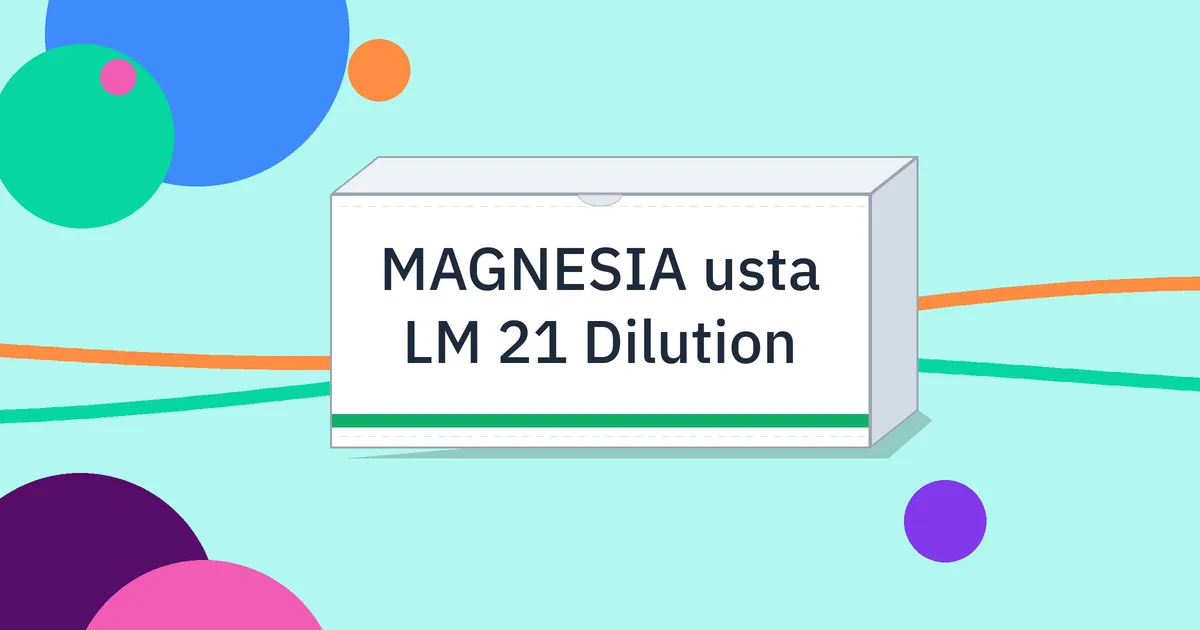 Symbolbild: Packung mit der Aufschrift MAGNESIA usta LM 21 Dilution (PZN 13539048) – Verfügbarkeit und Bezug in Apotheken in Frankfurt am Main
