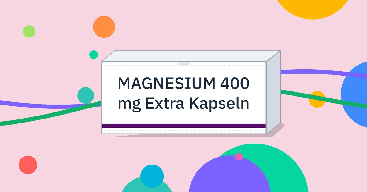 Symbolbild: Packung mit der Aufschrift MAGNESIUM 400 mg Extra Kapseln (PZN 16940248) – Verfügbarkeit und Bezug in Apotheken in Frankfurt am Main