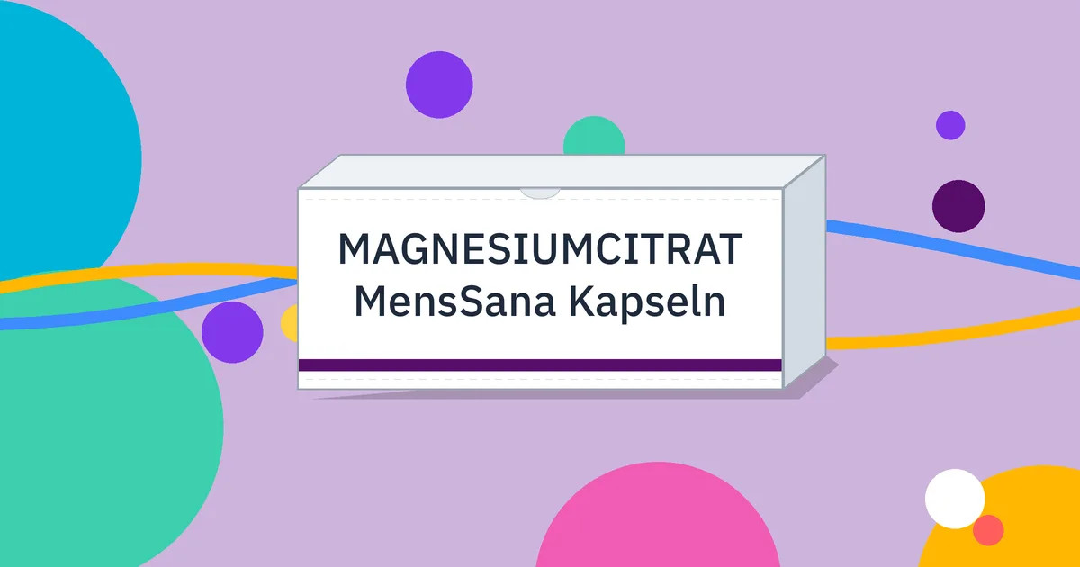 Symbolbild: Packung mit der Aufschrift MAGNESIUMCITRAT MensSana Kapseln (PZN 09486197) – Verfügbarkeit und Bezug in Apotheken in Frankfurt am Main