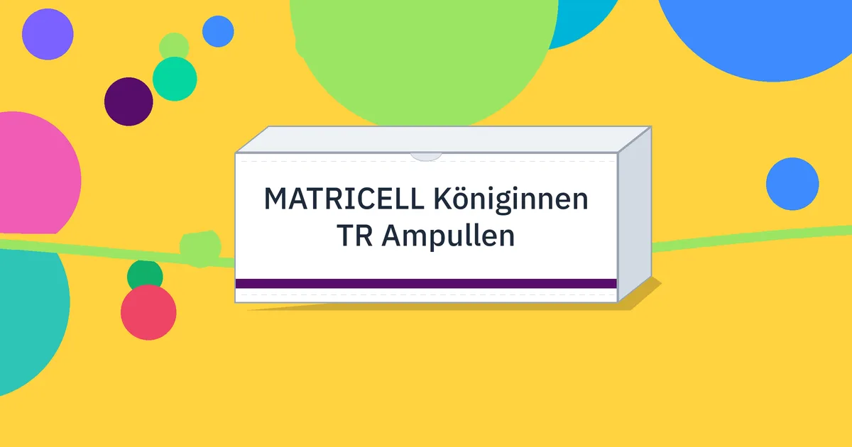 Symbolbild: Packung mit der Aufschrift MATRICELL Königinnen TR Ampullen (PZN 04468875) – Verfügbarkeit und Bezug in Apotheken in Frankfurt am Main
