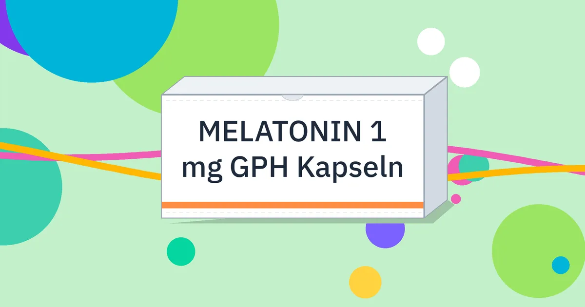 Symbolbild: Packung mit der Aufschrift MELATONIN 1 mg GPH Kapseln (PZN 06572944) – Verfügbarkeit und Bezug in Apotheken in Frankfurt am Main