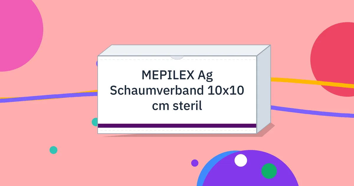 Symbolbild: Packung mit der Aufschrift MEPILEX Ag Schaumverband 10x10 cm steril (PZN 14335566) – Verfügbarkeit und Bezug in Apotheken in Frankfurt am Main