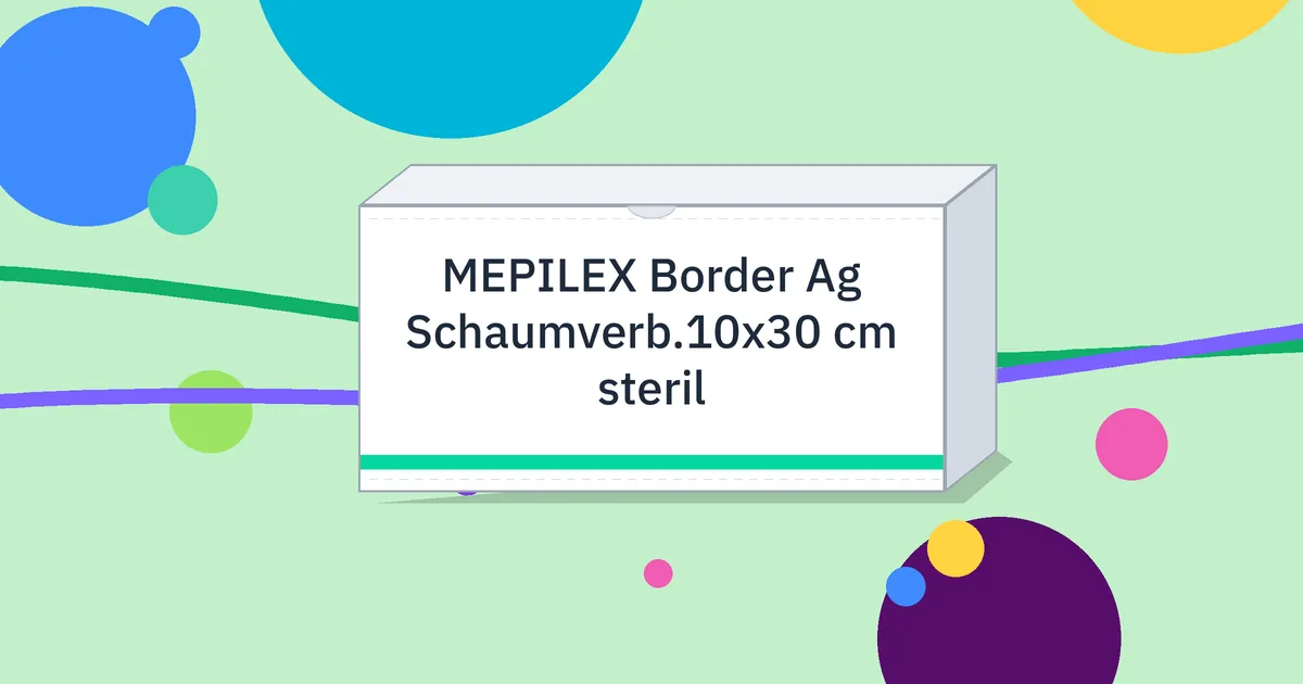 Symbolbild: Packung mit der Aufschrift MEPILEX Border Ag Schaumverb.10x30 cm steril (PZN 06130413) – Verfügbarkeit und Bezug in Apotheken in Frankfurt am Main