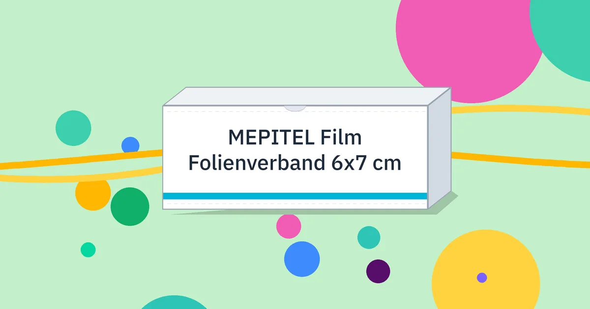 Symbolbild: Packung mit der Aufschrift MEPITEL Film Folienverband 6x7 cm (PZN 10264272) – Verfügbarkeit und Bezug in Apotheken in Frankfurt am Main