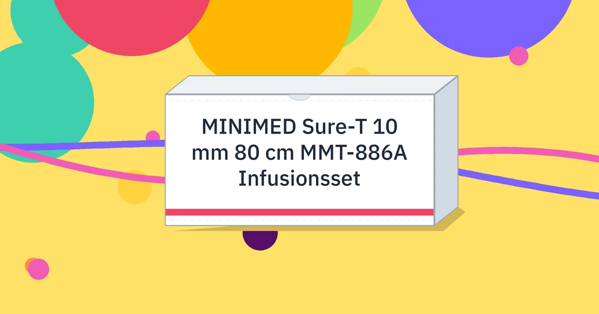 Symbolbild: Packung mit der Aufschrift MINIMED Sure-T 10 mm 80 cm MMT-886A Infusionsset (PZN 16759106) – Verfügbarkeit und Bezug in Apotheken in Frankfurt am Main