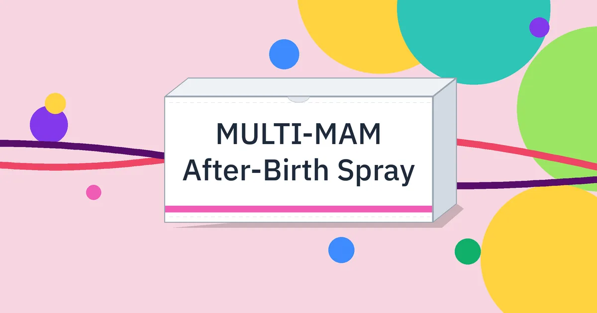 Symbolbild: Packung mit der Aufschrift MULTI-MAM After-Birth Spray (PZN 17906093) – Verfügbarkeit und Bezug in Apotheken in Frankfurt am Main