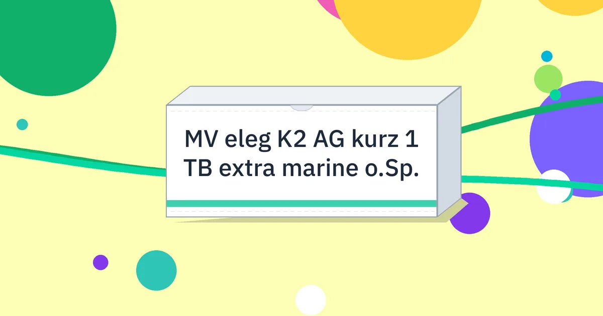 Symbolbild: Packung mit der Aufschrift MV eleg K2 AG kurz 1 TB extra marine o.Sp. (PZN 14605706) – Verfügbarkeit und Bezug in Apotheken in Frankfurt am Main
