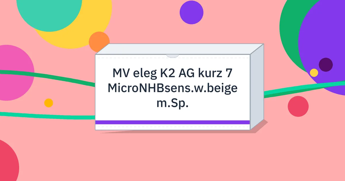 Symbolbild: Packung mit der Aufschrift MV eleg K2 AG kurz 7 MicroNHBsens.w.beige m.Sp. (PZN 15711681) – Verfügbarkeit und Bezug in Apotheken in Frankfurt am Main