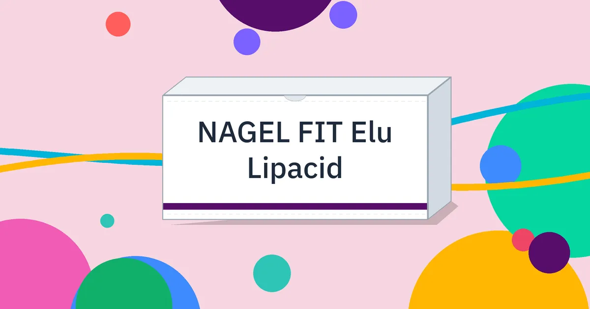 Symbolbild: Packung mit der Aufschrift NAGEL FIT Elu Lipacid (PZN 04594114) – Verfügbarkeit und Bezug in Apotheken in Frankfurt am Main