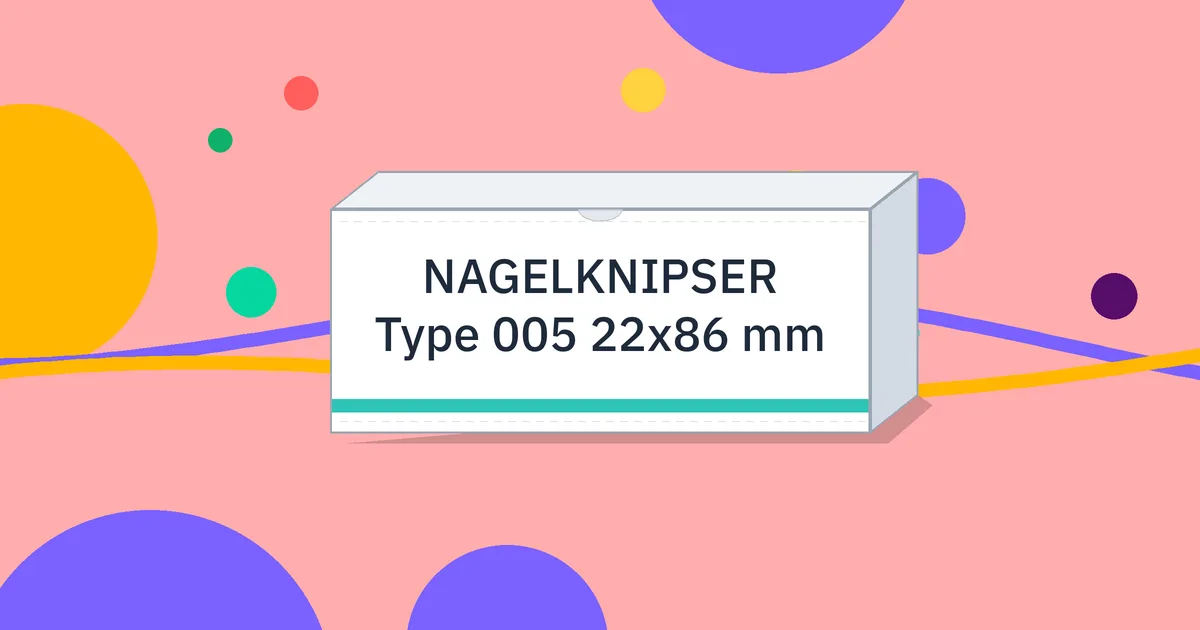 Symbolbild: Packung mit der Aufschrift NAGELKNIPSER Type 005 22x86 mm (PZN 13332554) – Verfügbarkeit und Bezug in Apotheken in Frankfurt am Main