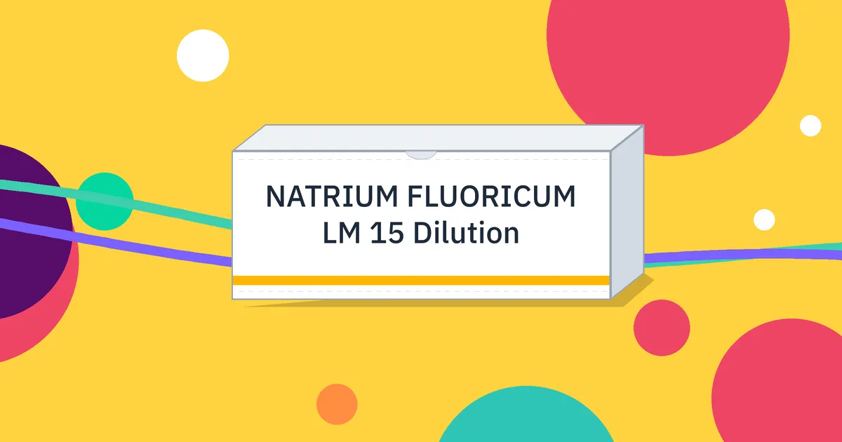 Symbolbild: Packung mit der Aufschrift NATRIUM FLUORICUM LM 15 Dilution (PZN 12962520) – Verfügbarkeit und Bezug in Apotheken in Frankfurt am Main