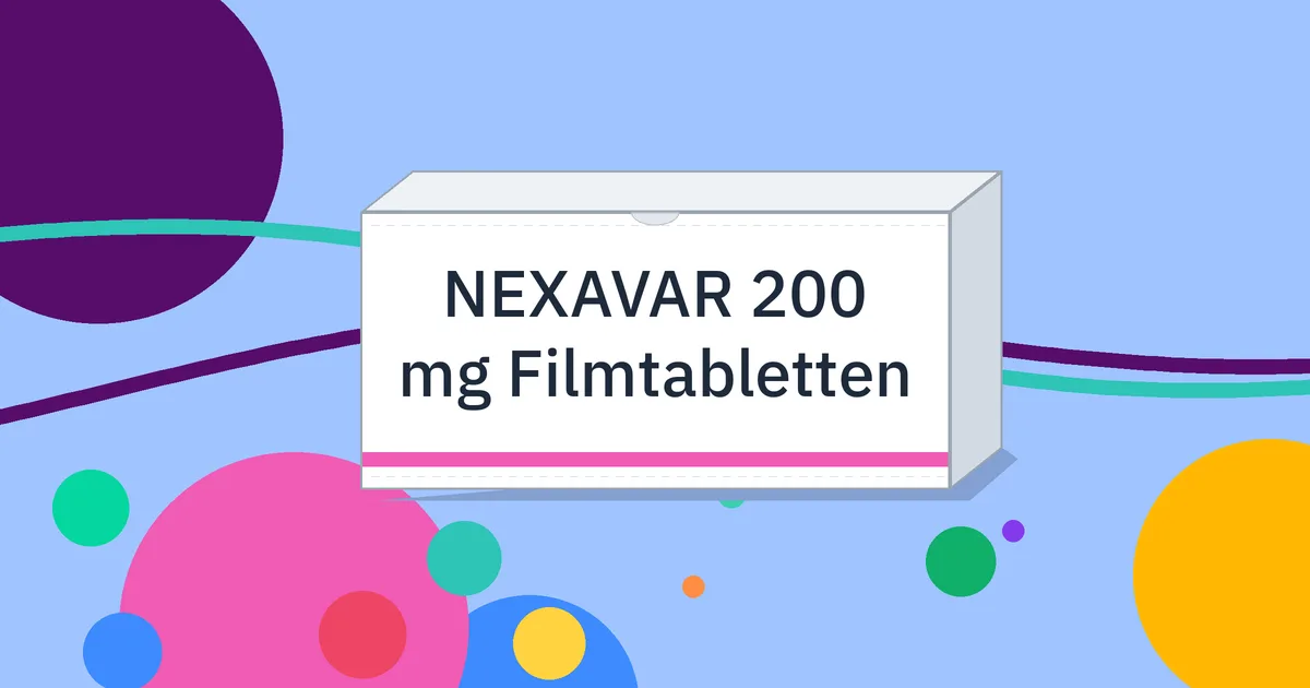 Symbolbild: Packung mit der Aufschrift NEXAVAR 200 mg Filmtabletten (PZN 12495662) – Verfügbarkeit und Bezug in Apotheken in Frankfurt am Main