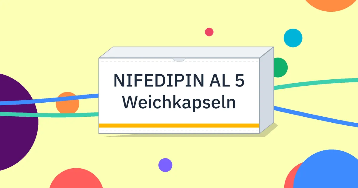 Symbolbild: Packung mit der Aufschrift NIFEDIPIN AL 5 Weichkapseln (PZN 07558225) – Verfügbarkeit und Bezug in Apotheken in Frankfurt am Main