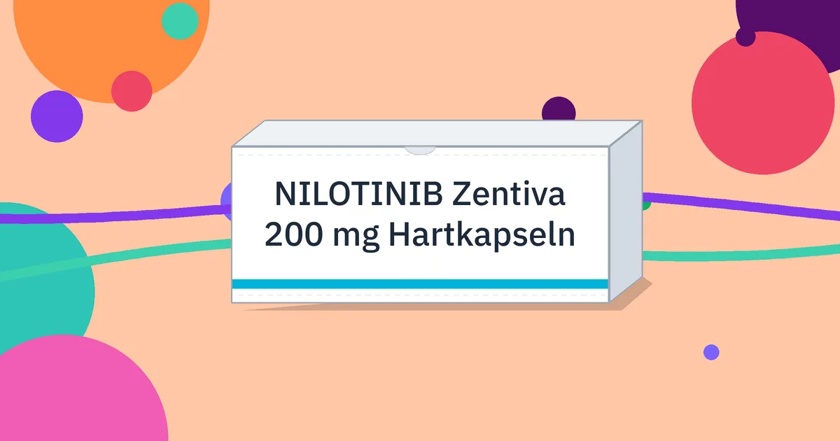 Symbolbild: Packung mit der Aufschrift NILOTINIB Zentiva 200 mg Hartkapseln (PZN 19374884) – Verfügbarkeit und Bezug in Apotheken in Frankfurt am Main