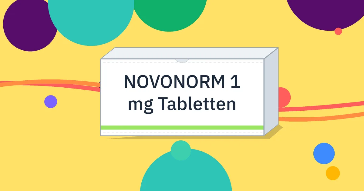 Symbolbild: Packung mit der Aufschrift NOVONORM 1 mg Tabletten (PZN 00074168) – Verfügbarkeit und Bezug in Apotheken in Frankfurt am Main
