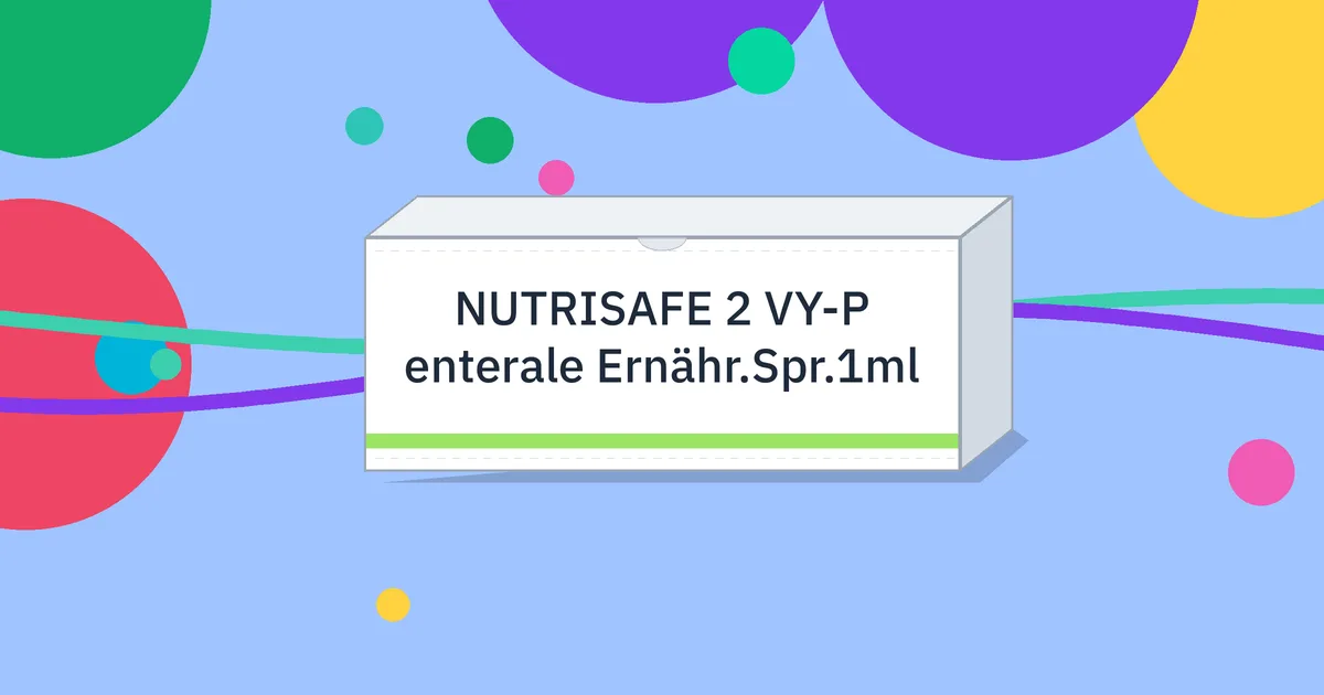 Symbolbild: Packung mit der Aufschrift NUTRISAFE 2 VY-P enterale Ernähr.Spr.1ml (PZN 16956999) – Verfügbarkeit und Bezug in Apotheken in Frankfurt am Main
