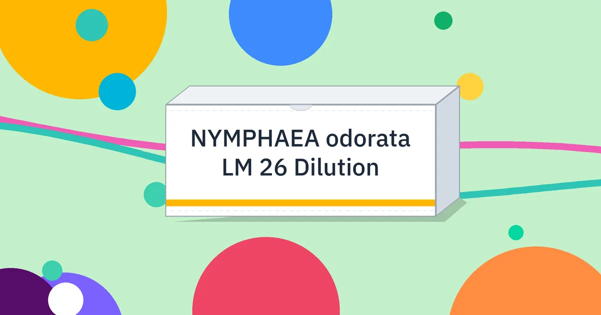 Symbolbild: Packung mit der Aufschrift NYMPHAEA odorata LM 26 Dilution (PZN 13621583) – Verfügbarkeit und Bezug in Apotheken in Frankfurt am Main