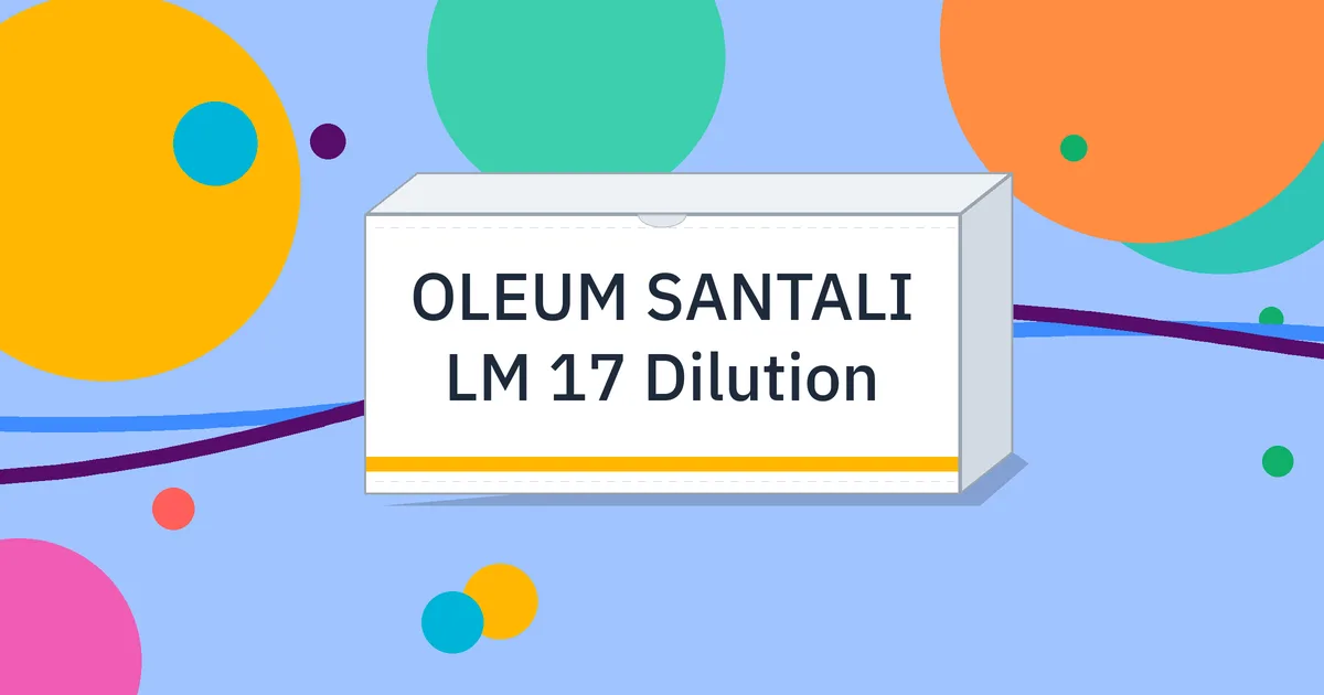 Symbolbild: Packung mit der Aufschrift OLEUM SANTALI LM 17 Dilution (PZN 13623352) – Verfügbarkeit und Bezug in Apotheken in Frankfurt am Main