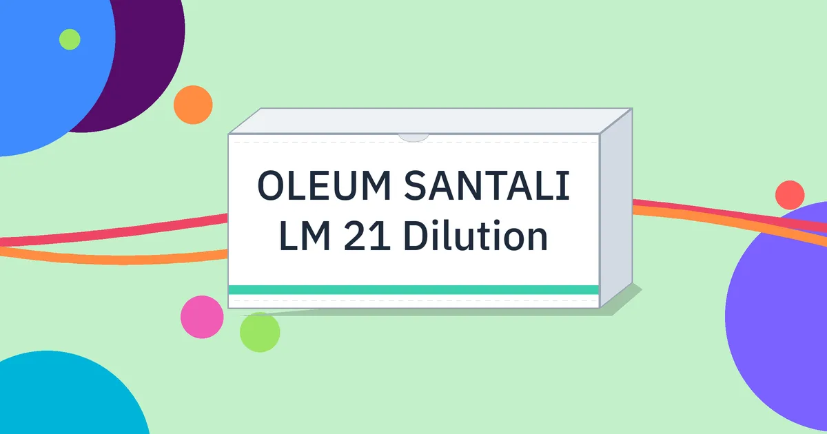 Symbolbild: Packung mit der Aufschrift OLEUM SANTALI LM 21 Dilution (PZN 13623398) – Verfügbarkeit und Bezug in Apotheken in Frankfurt am Main