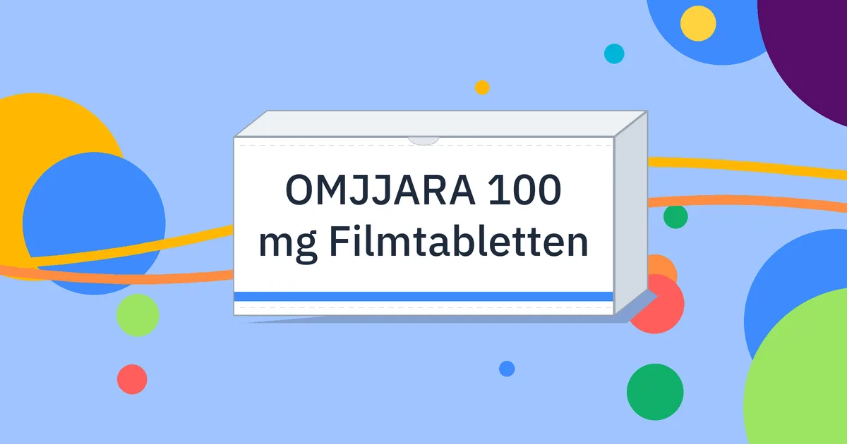 Symbolbild: Packung mit der Aufschrift OMJJARA 100 mg Filmtabletten (PZN 20053168) – Verfügbarkeit und Bezug in Apotheken in Frankfurt am Main