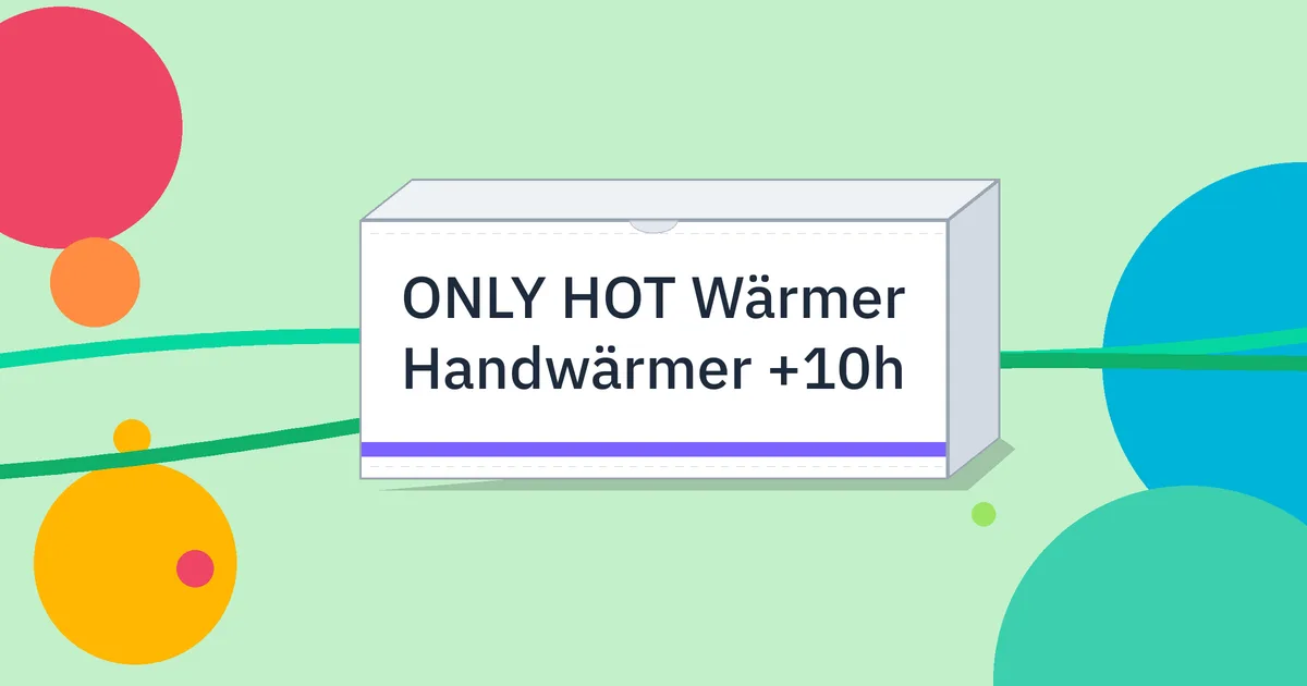 Symbolbild: Packung mit der Aufschrift ONLY HOT Wärmer Handwärmer +10h (PZN 17843926) – Verfügbarkeit und Bezug in Apotheken in Frankfurt am Main