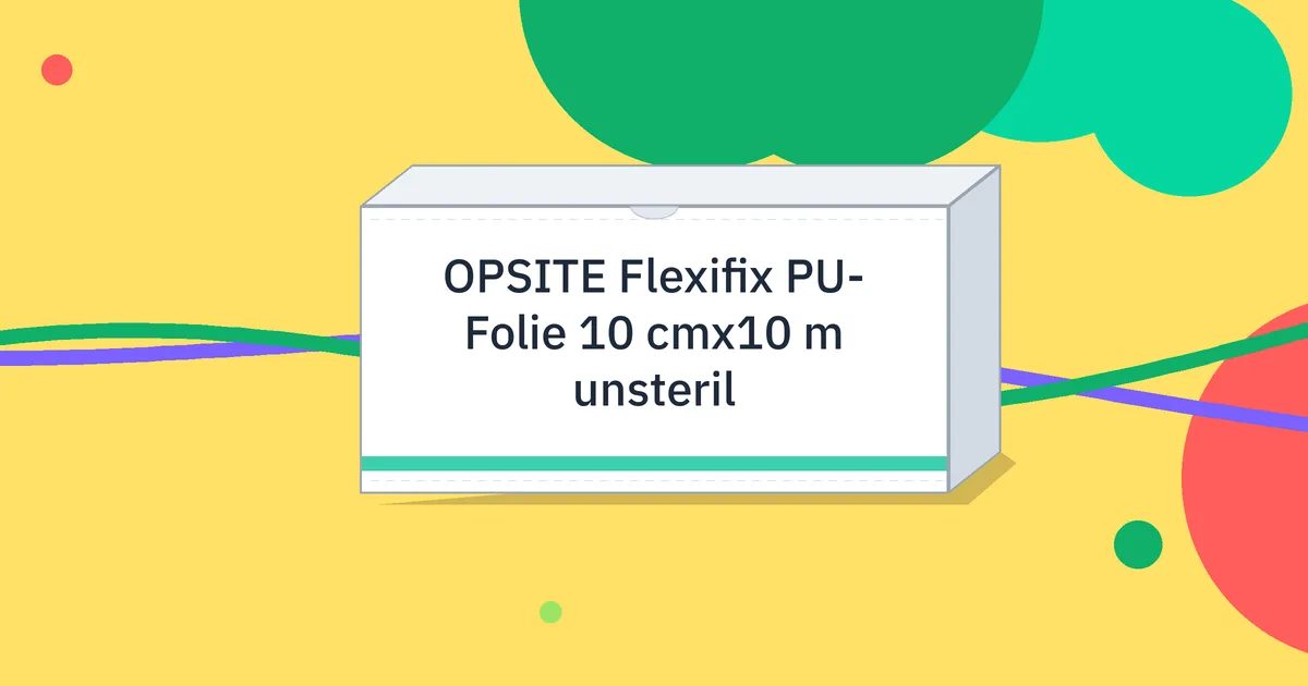Symbolbild: Packung mit der Aufschrift OPSITE Flexifix PU-Folie 10 cmx10 m unsteril (PZN 16230742) – Verfügbarkeit und Bezug in Apotheken in Frankfurt am Main