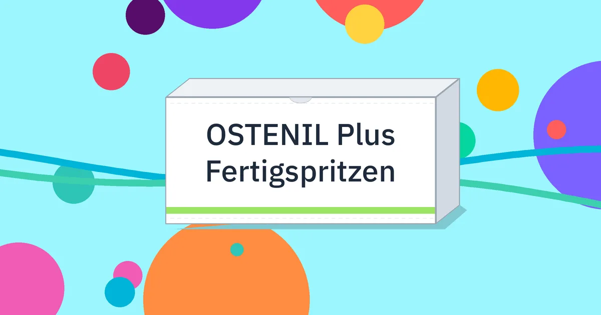 Symbolbild: Packung mit der Aufschrift OSTENIL Plus Fertigspritzen (PZN 13902023) – Verfügbarkeit und Bezug in Apotheken in Frankfurt am Main