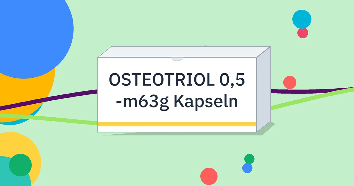 Symbolbild: Packung mit der Aufschrift OSTEOTRIOL 0,5 -m63g Kapseln (PZN 01929548) – Verfügbarkeit und Bezug in Apotheken in Frankfurt am Main