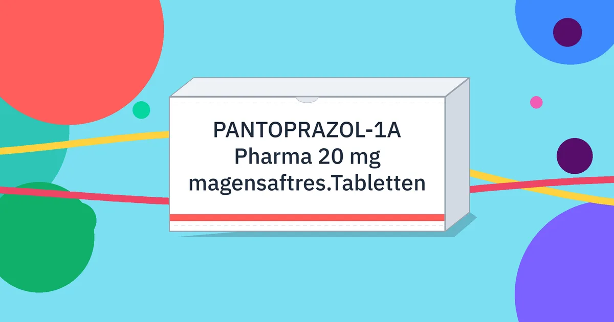 Symbolbild: Packung mit der Aufschrift PANTOPRAZOL-1A Pharma 20 mg magensaftres.Tabletten (PZN 00939289) – Verfügbarkeit und Bezug in Apotheken in Frankfurt am Main