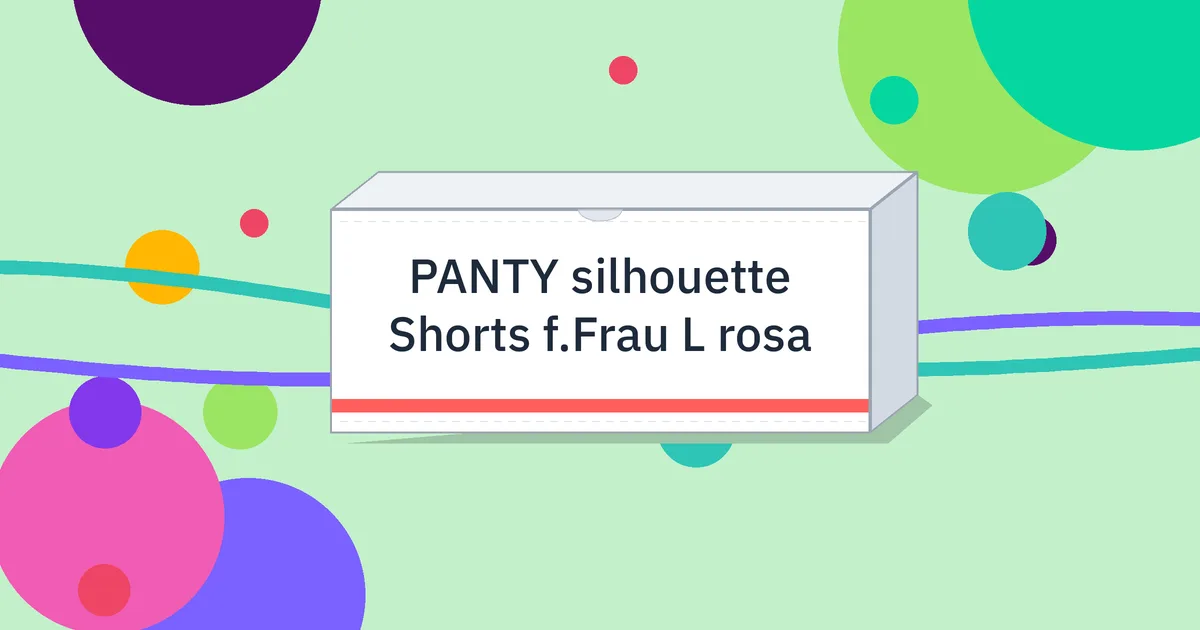 Symbolbild: Packung mit der Aufschrift PANTY silhouette Shorts f.Frau L rosa (PZN 16192237) – Verfügbarkeit und Bezug in Apotheken in Frankfurt am Main