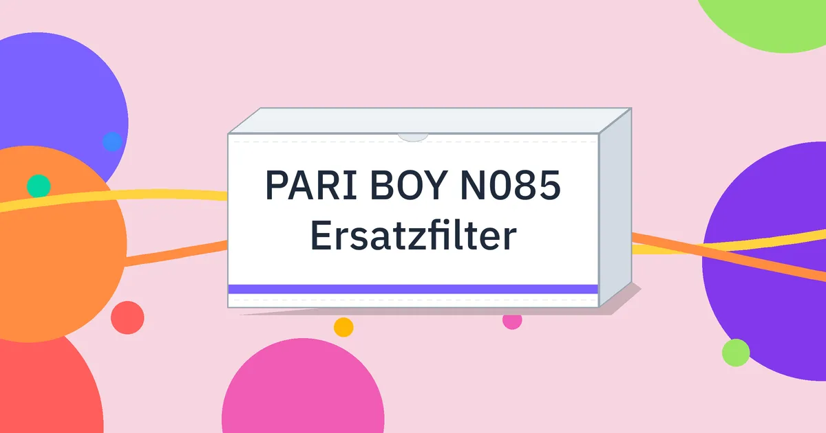 Symbolbild: Packung mit der Aufschrift PARI BOY N085 Ersatzfilter (PZN 02803890) – Verfügbarkeit und Bezug in Apotheken in Frankfurt am Main