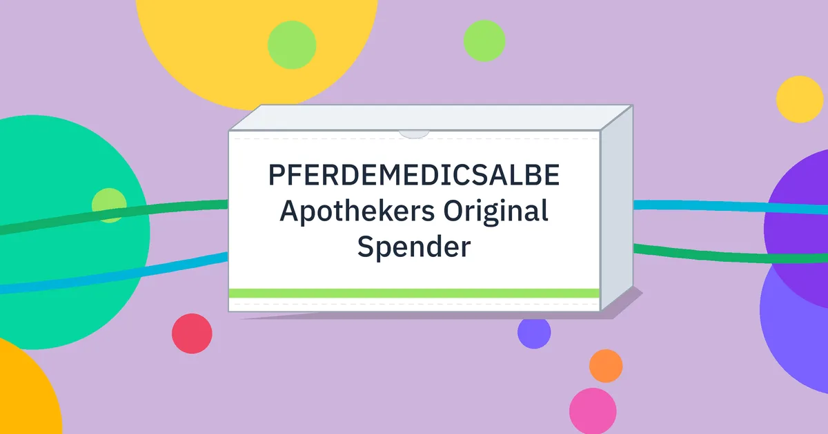Symbolbild: Packung mit der Aufschrift PFERDEMEDICSALBE Apothekers Original Spender (PZN 12416384) – Verfügbarkeit und Bezug in Apotheken in Frankfurt am Main