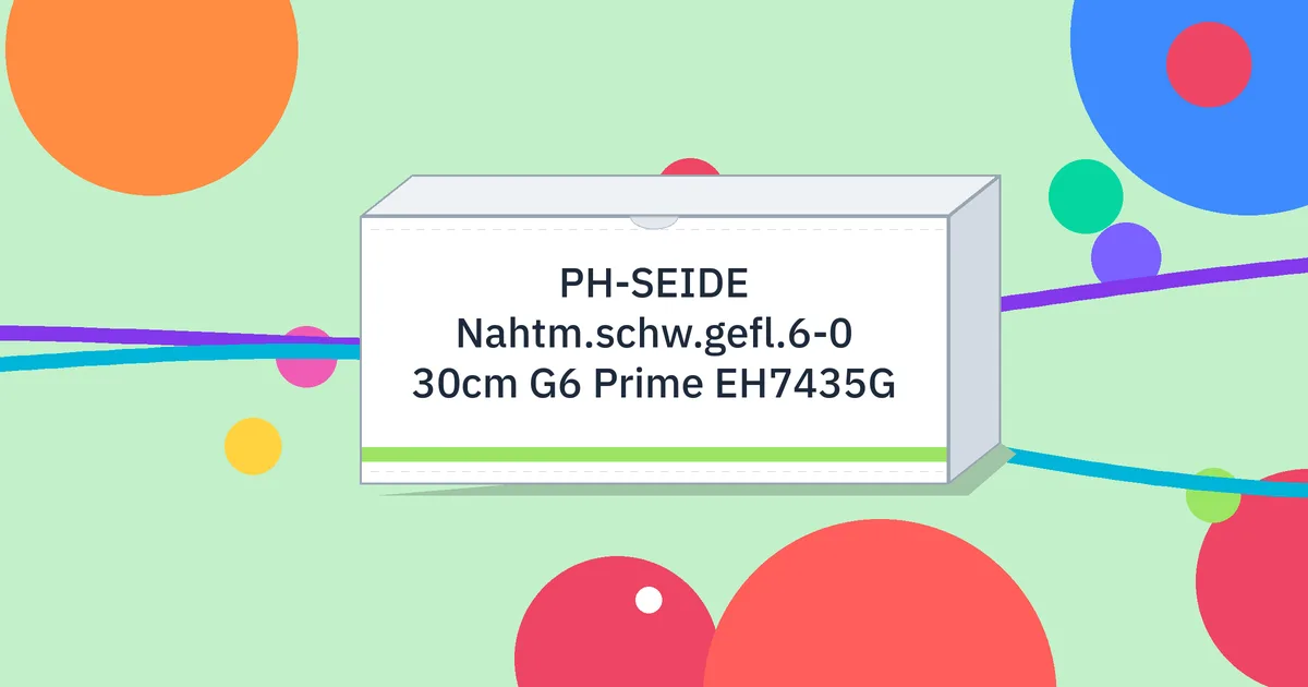 Symbolbild: Packung mit der Aufschrift PH-SEIDE Nahtm.schw.gefl.6-0 30cm G6 Prime EH7435G (PZN 16254027) – Verfügbarkeit und Bezug in Apotheken in Frankfurt am Main